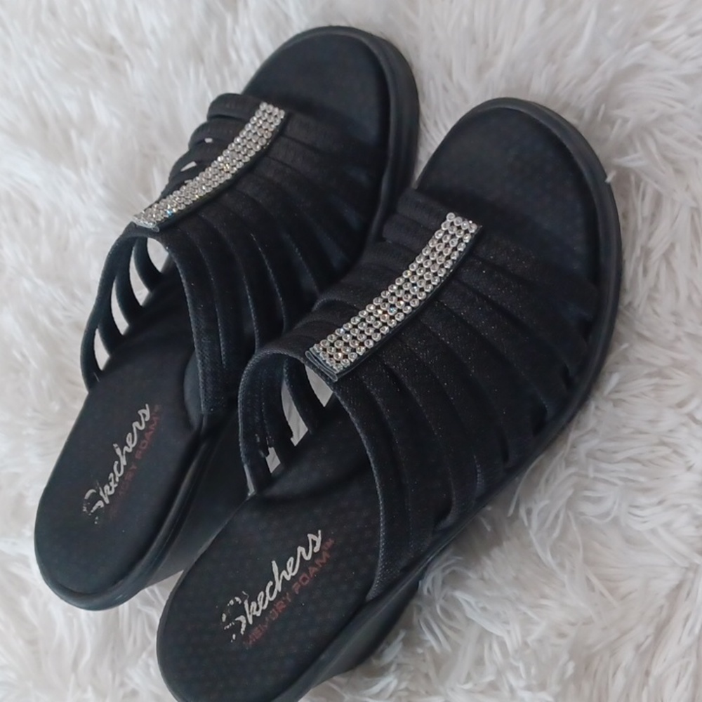 Skechers Cali Rumblers Hot Shot Platform Wedge Sandal… - Gem